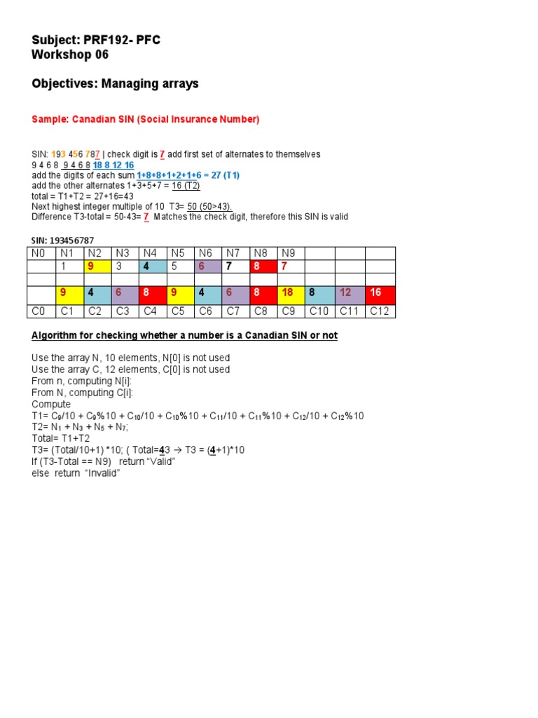 Canadian SIN and ISBN Validation Guide | PDF | International Standard ...