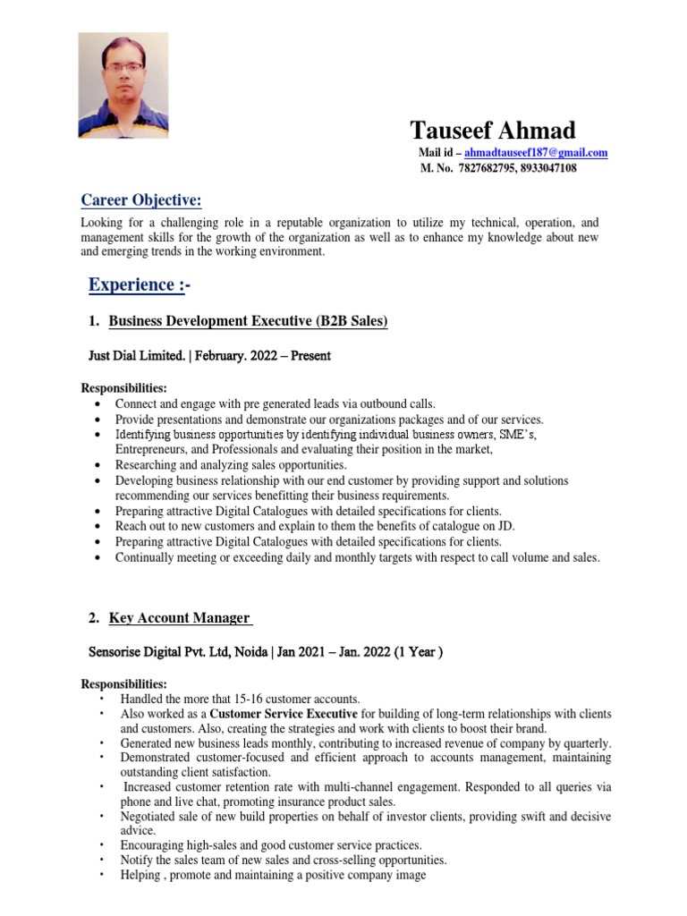 Tauseef Ahmad CV. | PDF