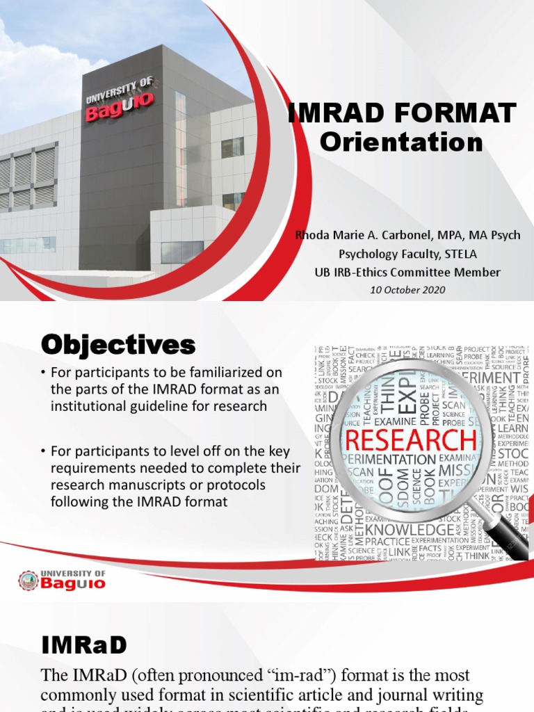 Understanding the IMRaD Format | PDF | Data | Statistics