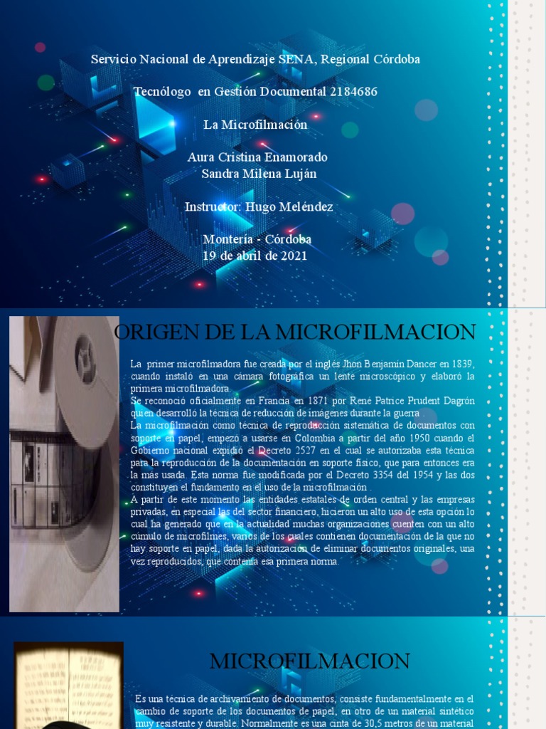 Microfilmación: Proceso y Beneficios | PDF | Tecnología