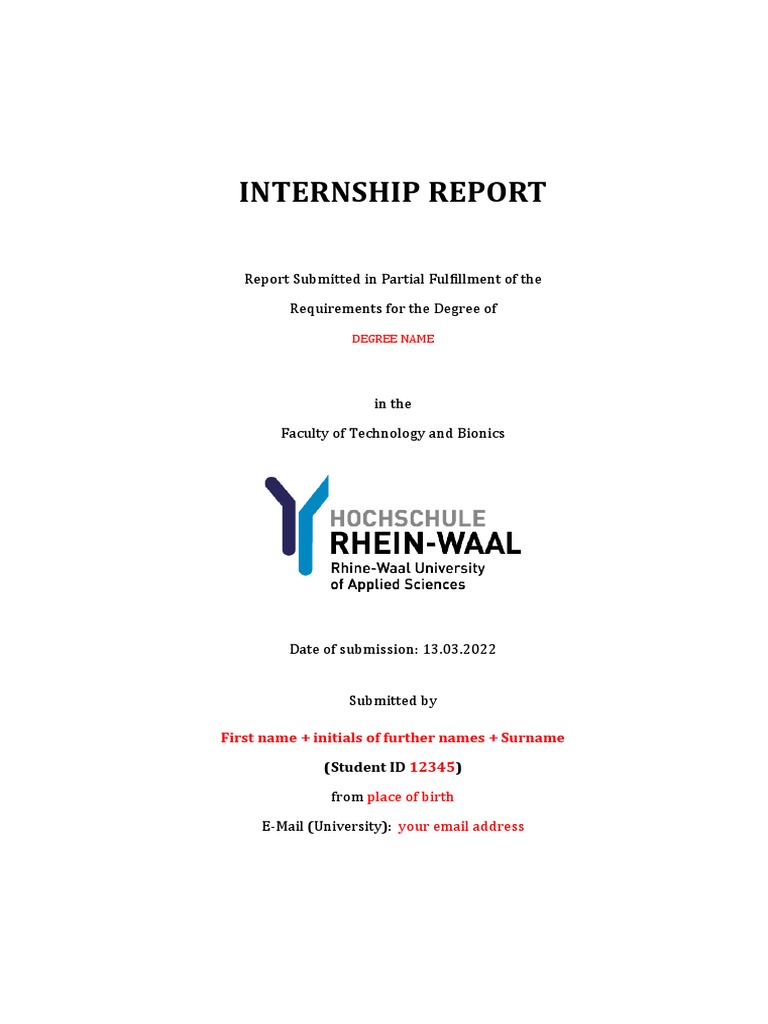 Engineering Internship Report Template | PDF | Engineering