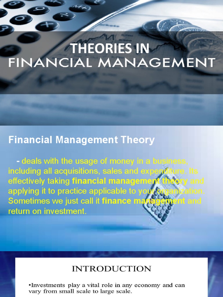 Financial Management Theories Overview | PDF | Modern Portfolio Theory ...