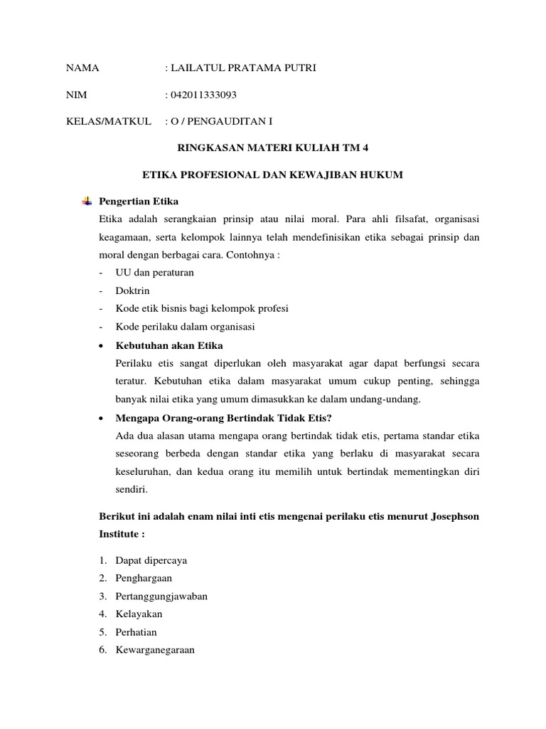 RMK Audit 1 TM 4 | PDF