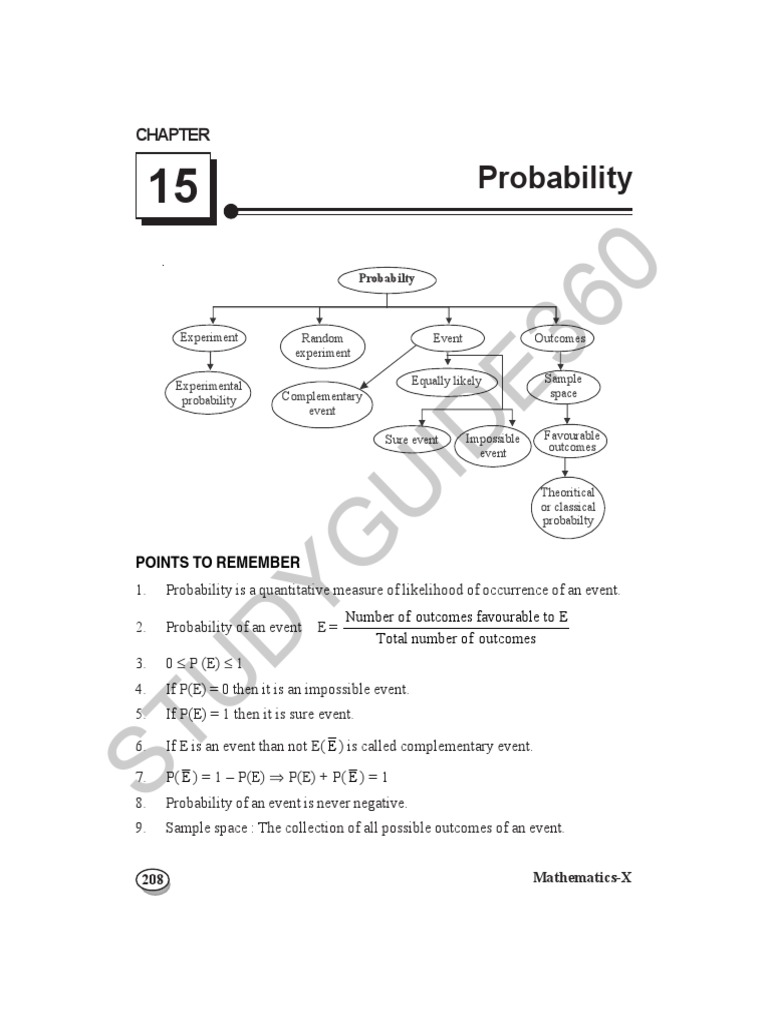 Probabilities Maths Notes Chapter 15 | PDF | Probability | Probability ...