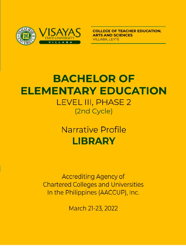 Narrative Profile - BEED Library | PDF | Libraries | Librarian