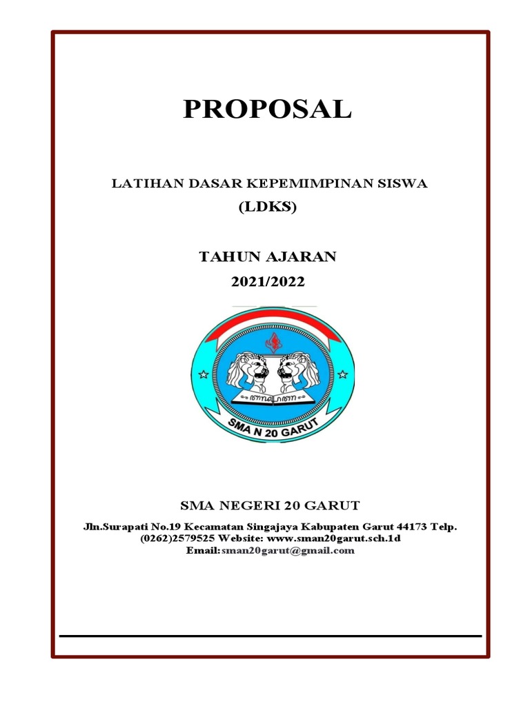 Proposal - Kegiatan - LDKS 2021 2022-2 | PDF