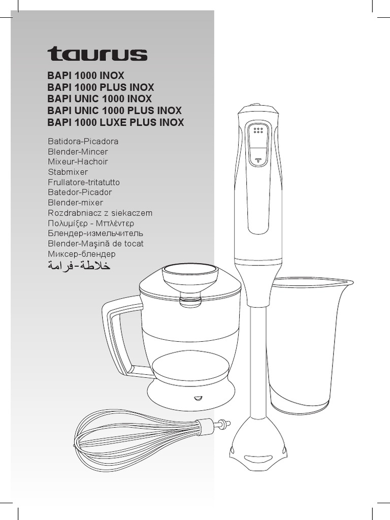 Manual Taurus Bapi 1000 | PDF | Agua | Alimentos