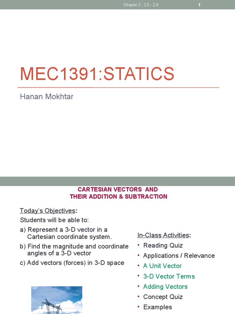 Statics Chapter 2 Prt 2 Pdf Euclidean Vector Cartesian Coordinate System