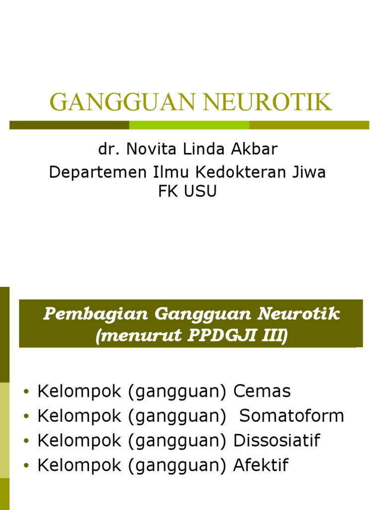 Gangguan Neurotik | PDF