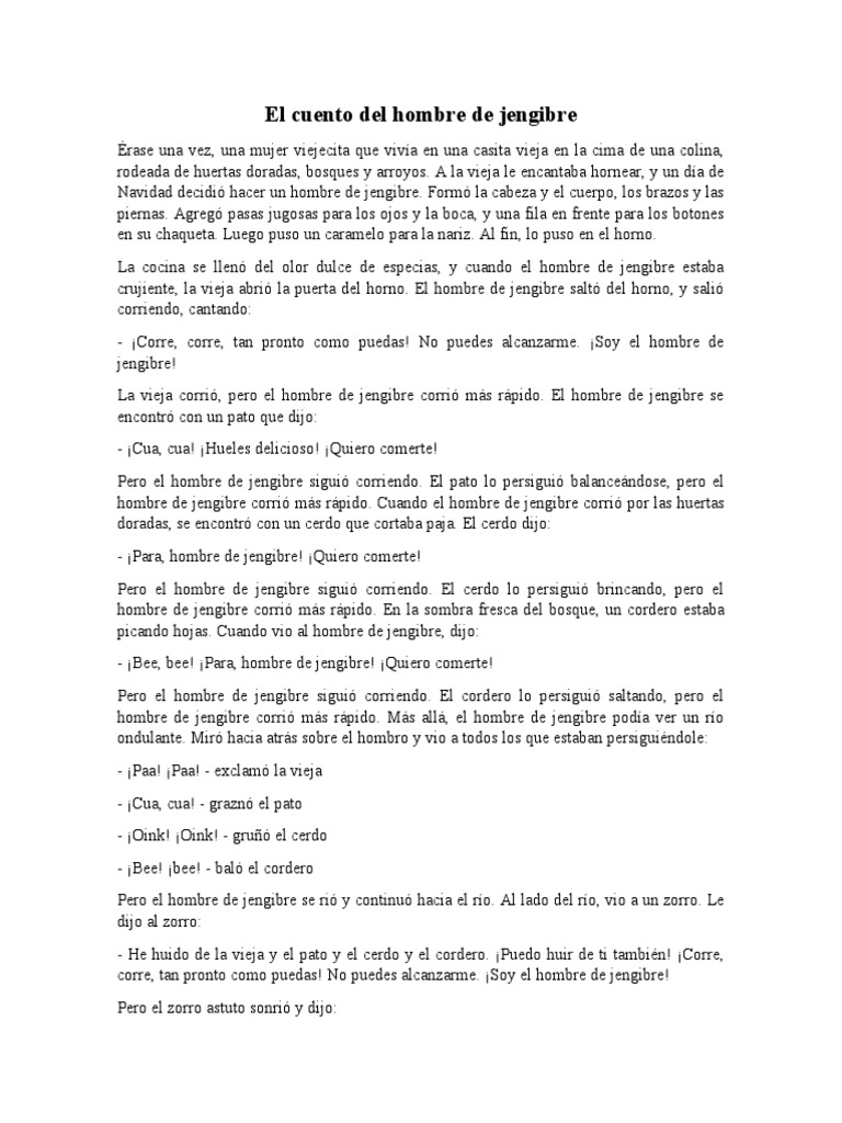 Cuento del Hombre de Jengibre | PDF | Jengibre