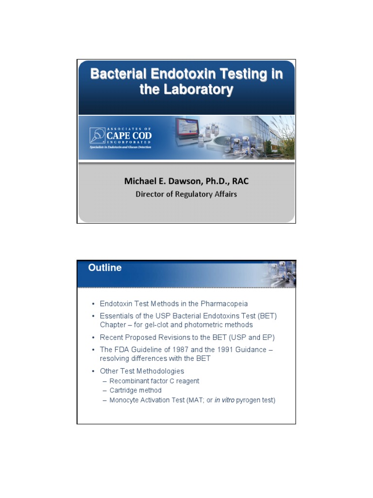 Essentials of Bacterial Endotoxin Testing | PDF | Lipopolysaccharide ...