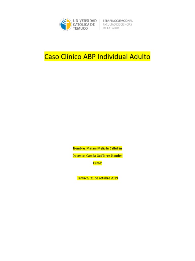 Caso Clínico ABP Individual Adulto | PDF | Hipertensión | Ciencias de la Salud