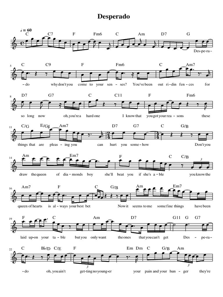 Desperado - Eagles | PDF