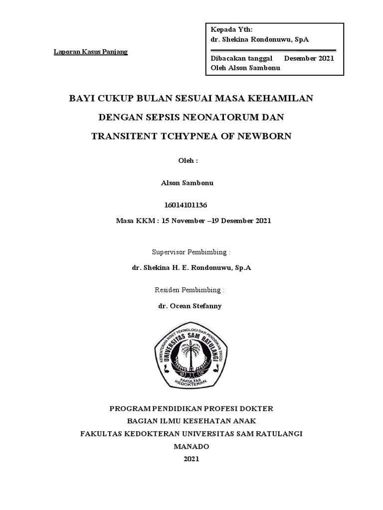 Laporan Kasus Panjang Fix | PDF | Pengembangan Diri | Kesehatan Holistik