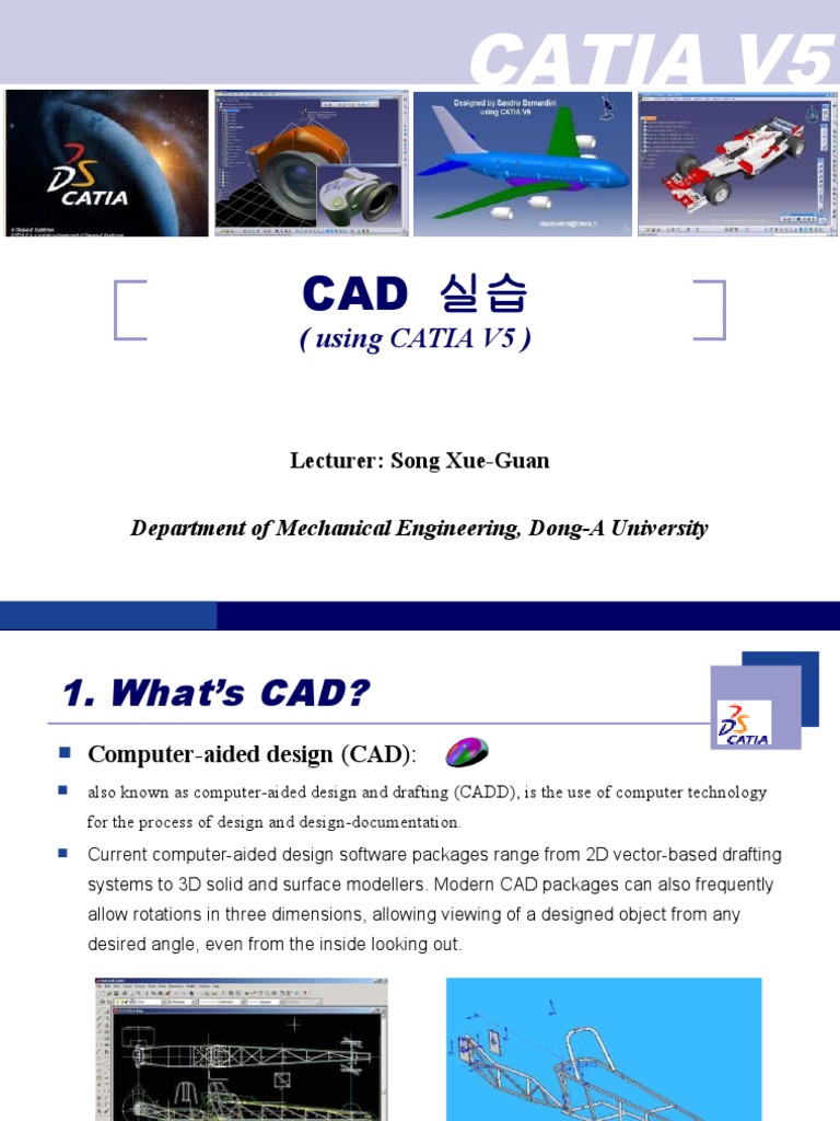 CATIA V5 Lesson - 1 | PDF | Computer Aided Design | Computing