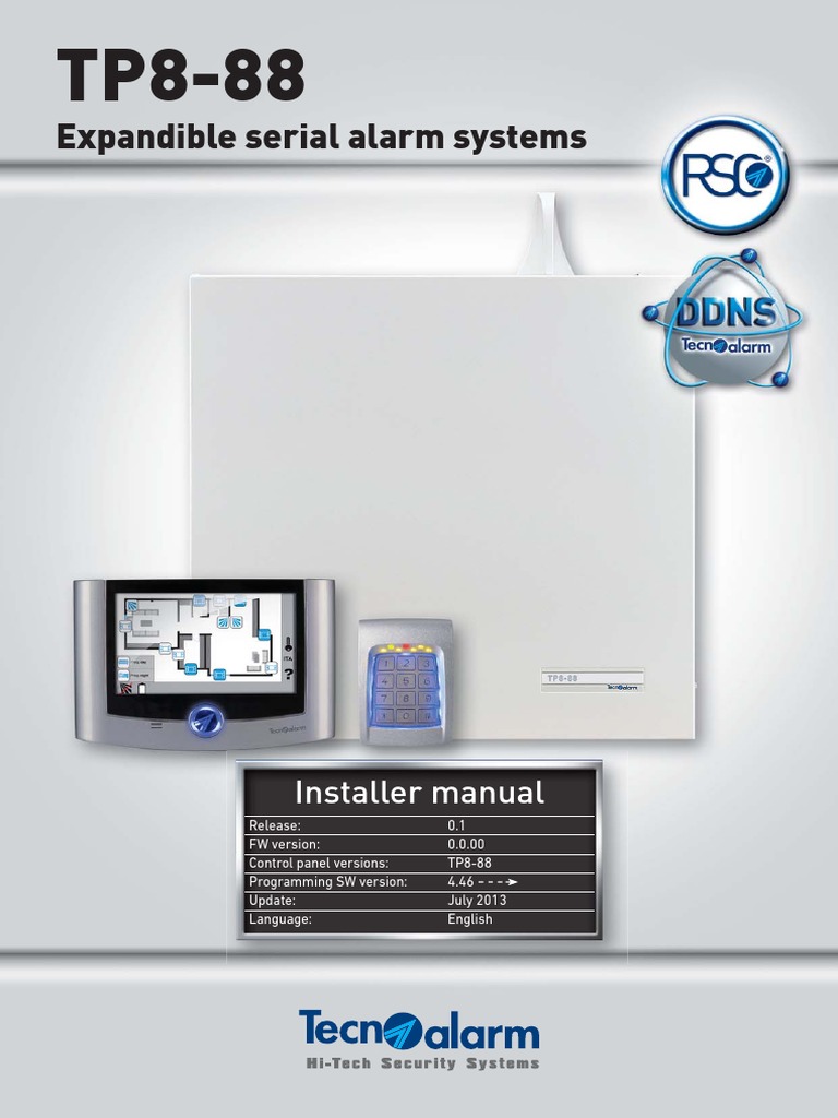 Manuale ENG TP888 Installatore Ver 01 | PDF