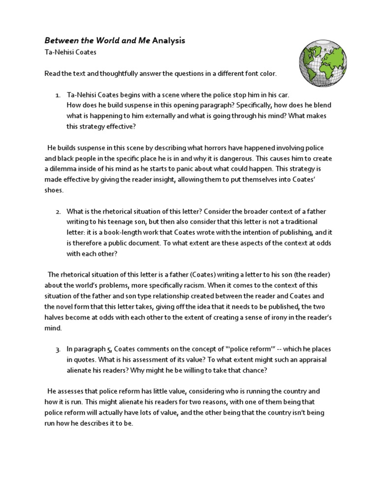 My Ta-Nehisi Coates Analysis | PDF