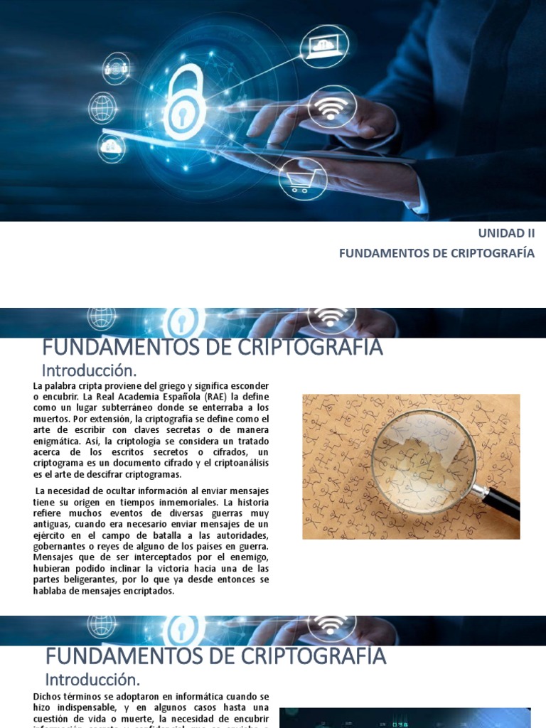 Unidad II - Criptografia | PDF | Clave (criptografía) | Criptografía de ...