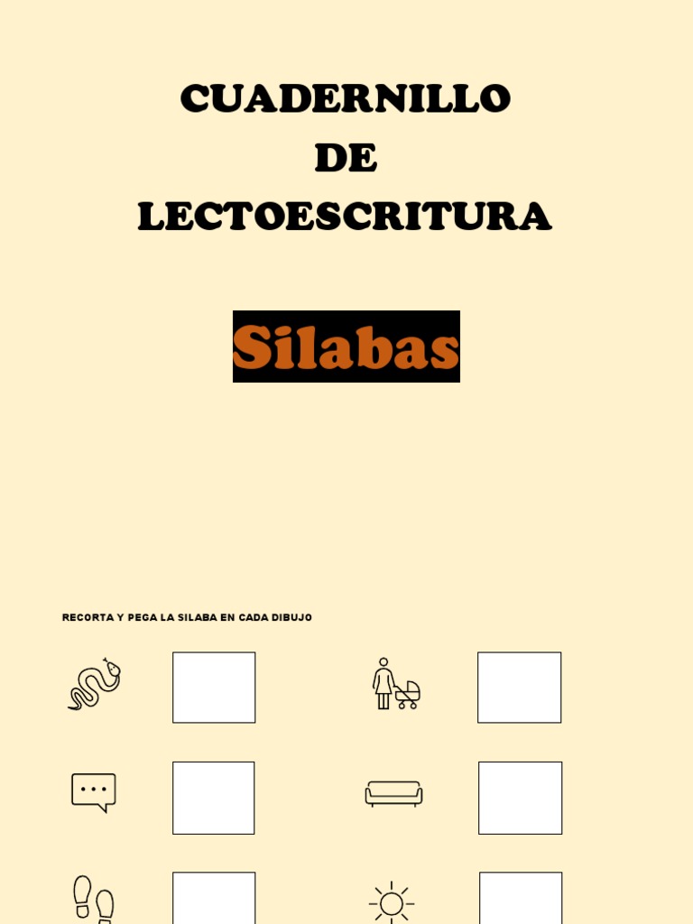 Cuadernillo de Lectoescritura-Silabas | PDF