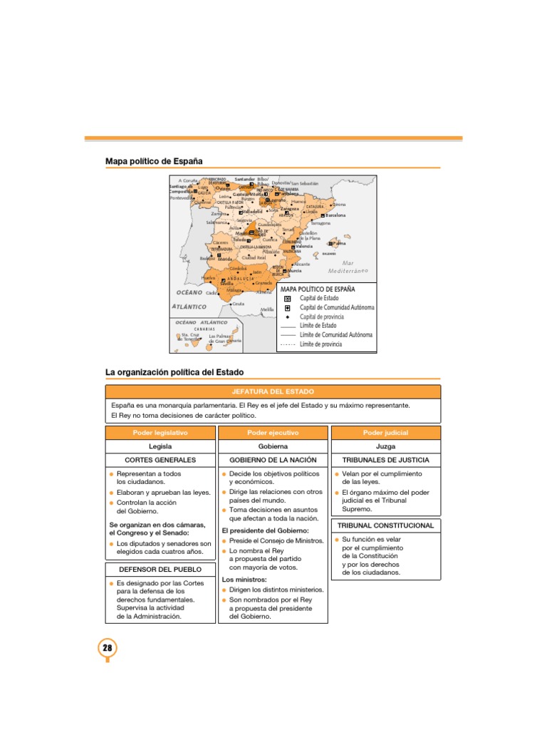 Mapa Político y Físico de España | PDF | España | Descentralización