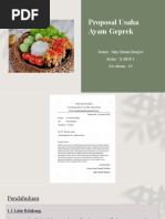 Proposal Usaha Ayam Goreng Lalapan Ada | PDF