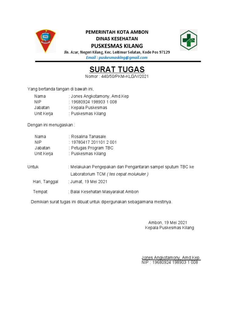 Mama Oca Surat Tugas | PDF