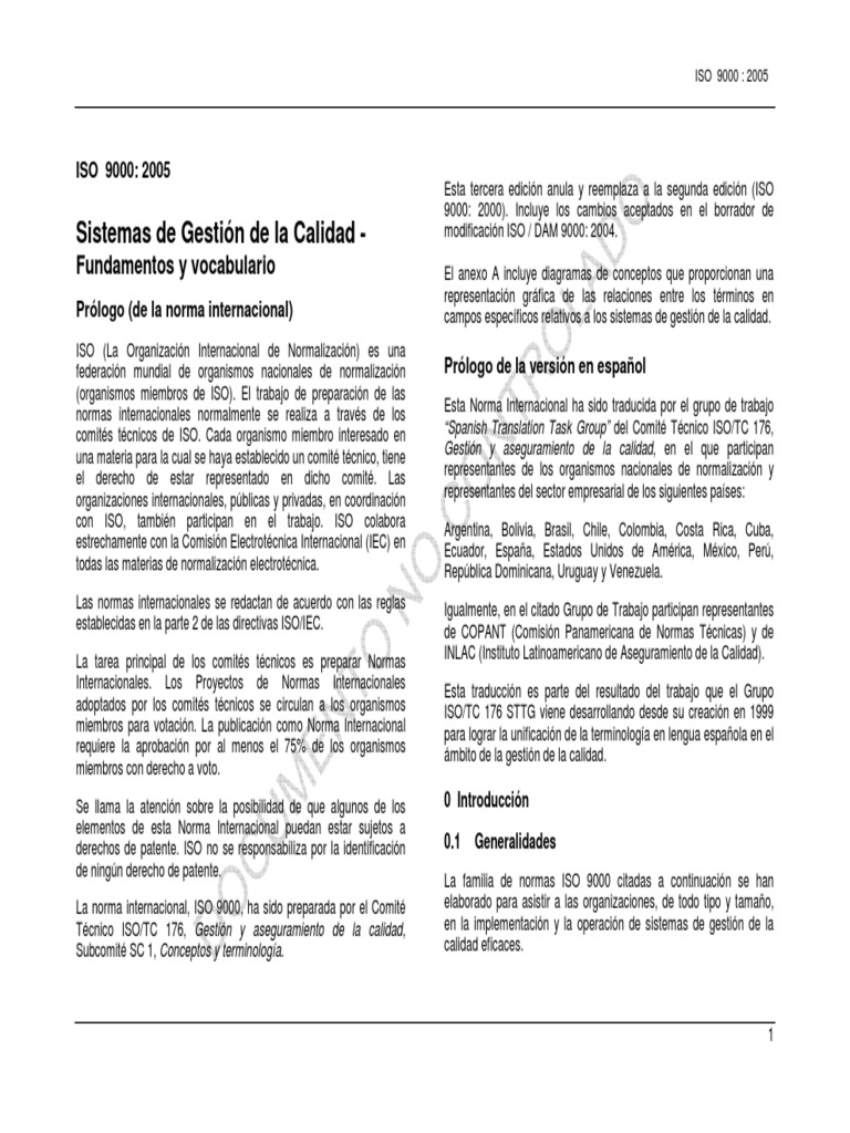Iso 9000 2005 | PDF | Gestión de la calidad | Calidad (comercial)