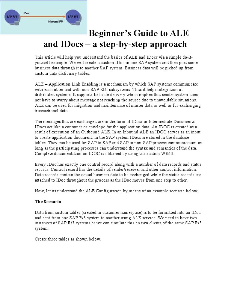 Ale & Idoc | Download Free PDF | Object (Computer Science) | Electronic Data Interchange