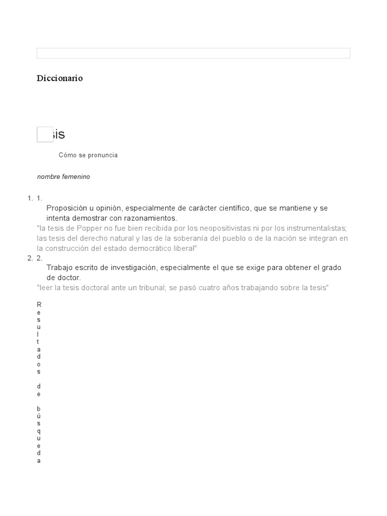 Definición de Tesis y Su Significado | PDF