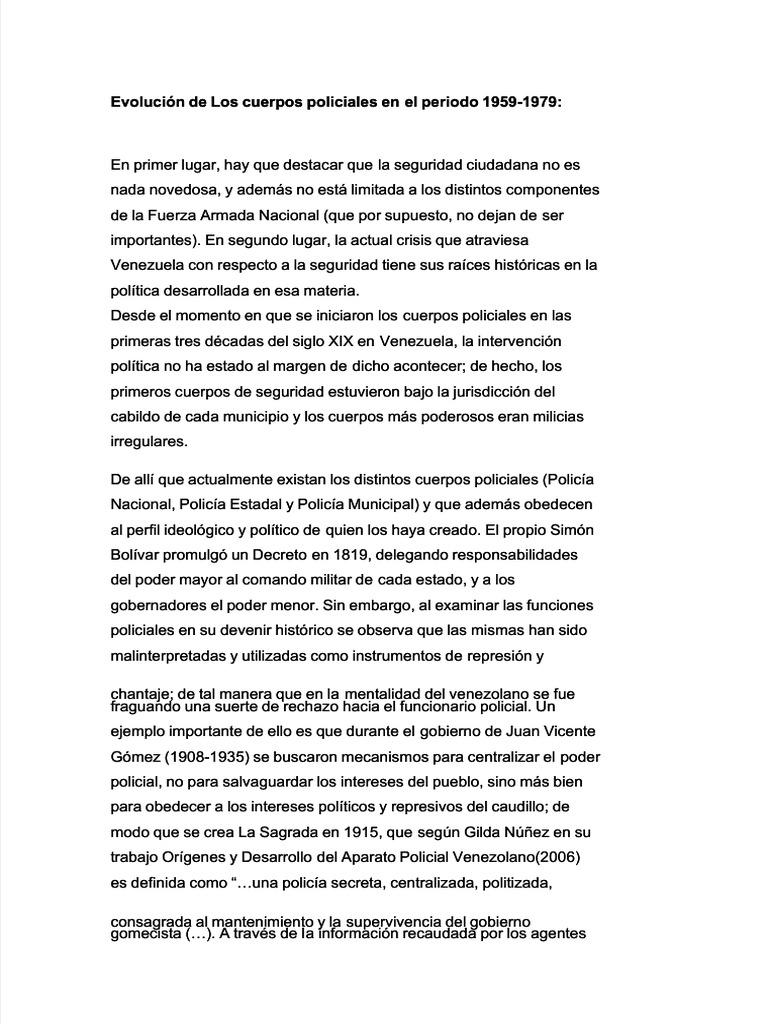 PDF Evolucion de Los Cuerpos Policiales en El Periodo 1959 - Compress ...