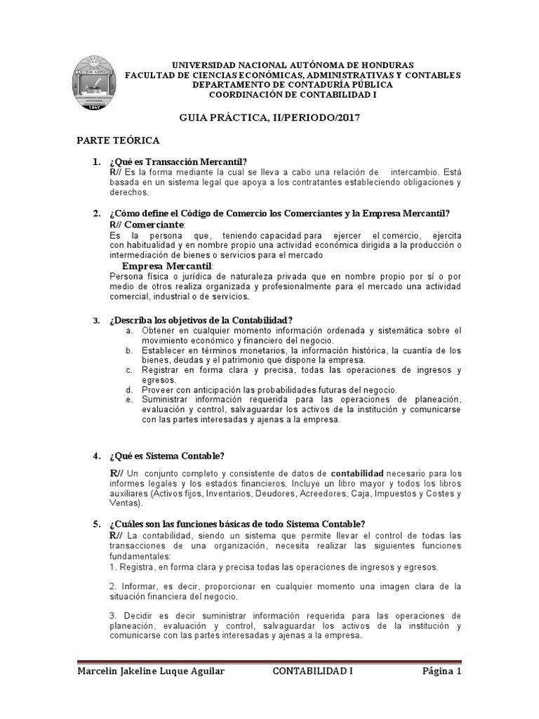Guia Ii Primer Parcial | PDF | Contabilidad | normas internacionales de INFORMACION FINANCIERA