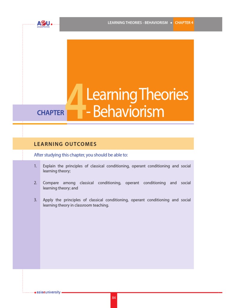 Learning Theories - Behaviorism | PDF | Classical Conditioning | Reinforcement