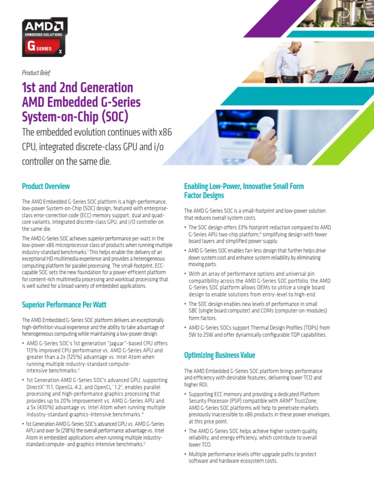 1st and 2nd Generation AMD Embedded G-Series System-on-Chip (SOC) | PDF | System On A Chip ...