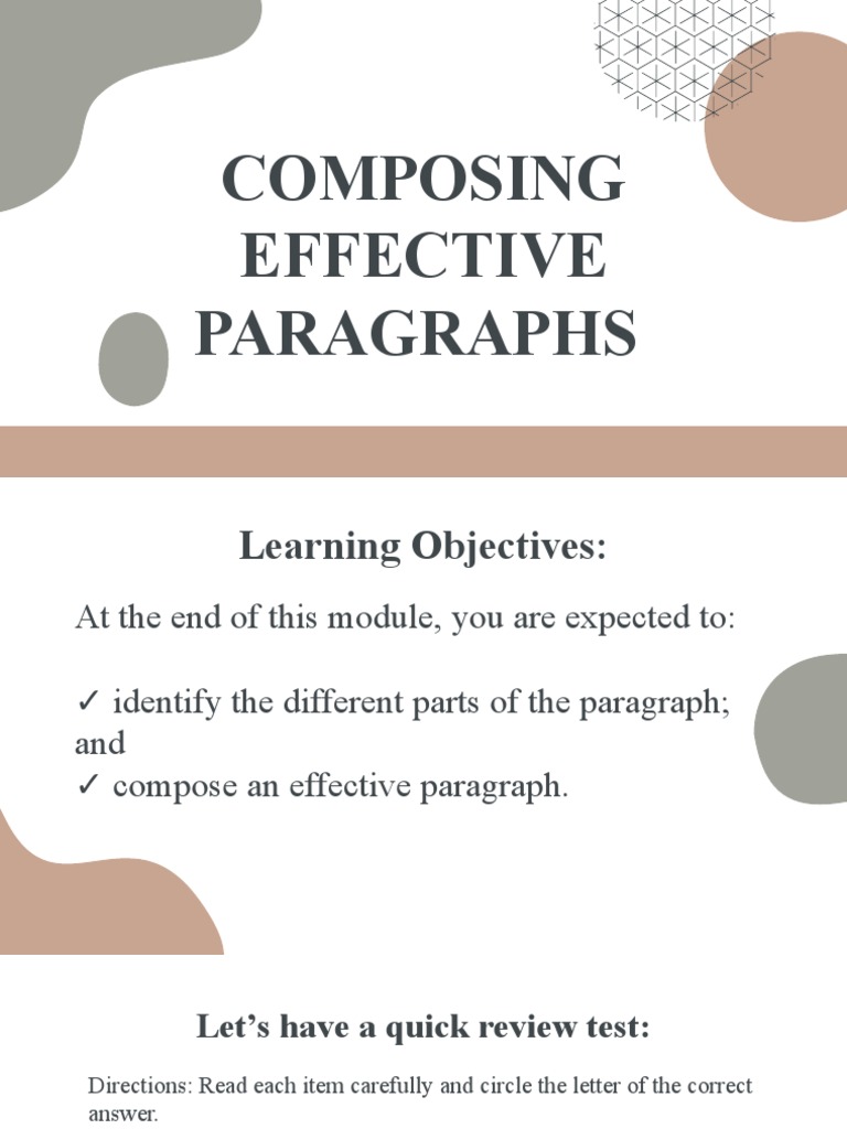 Composing Effective Paragraphs | PDF | Planets | Saturn
