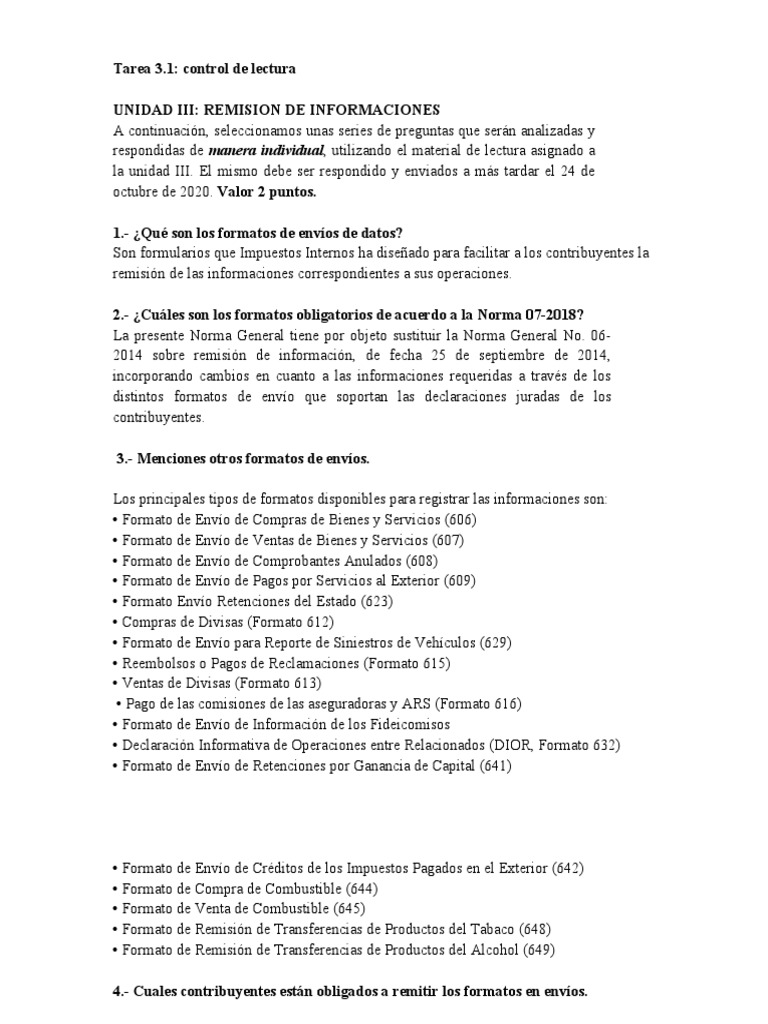 Formatos de Envio | PDF | Impuestos | Economias