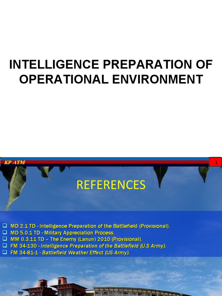 Intelligence Preparation of Operational Environment: KP Atm | PDF ...