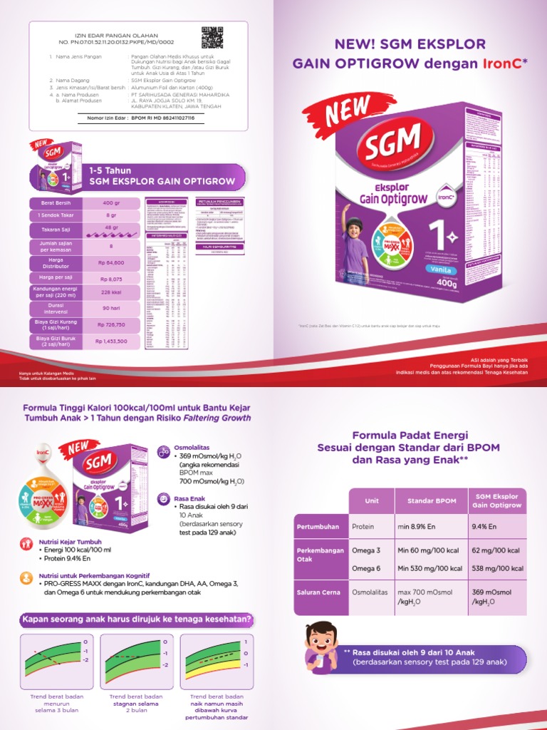 Leflet - SGM EKSPLOR GAIN OPTIGROW - Rev | PDF
