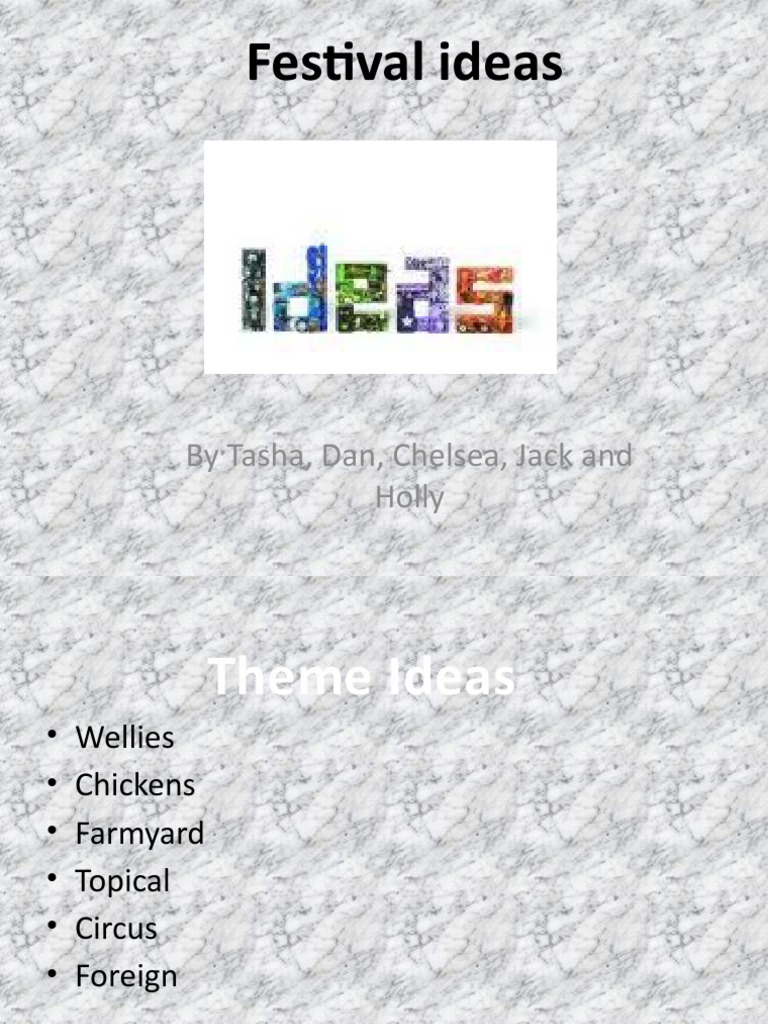 Festival Theme Ideas: Wellies & Circus | PDF