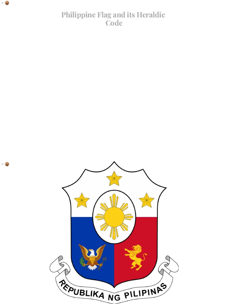 2.3.2 Philippine Flag and Its Heraldic Code | PDF | Flag | Philippines