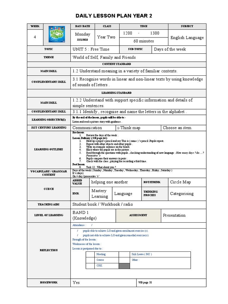 Week 4 - Unit 5 Free Tiime | PDF | Lesson Plan | Learning Week 4 - Unit 5 Free Tiime | PDF | Lesson Plan | Learning