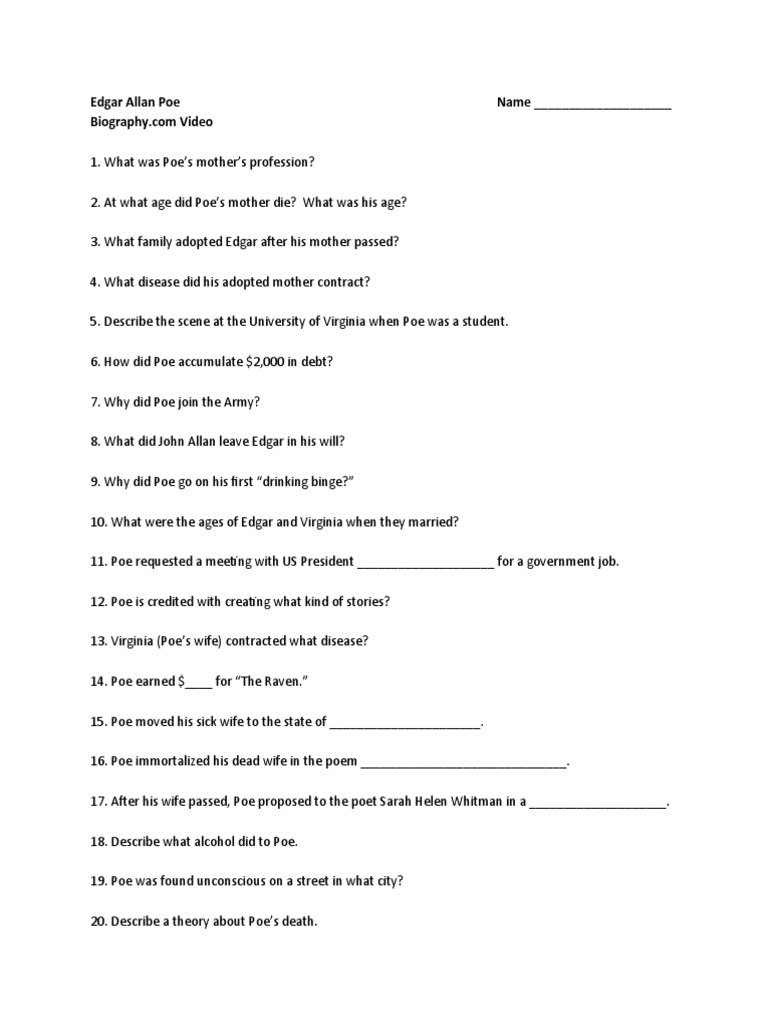 Edgar Allan Poe Name | PDF | Edgar Allan Poe
