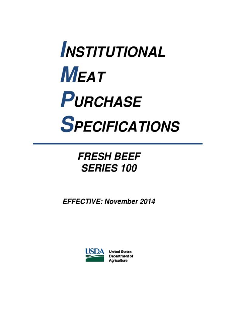 IMPS 100 Fresh Beef 2014 | PDF | Chuck Steak | Cattle Products