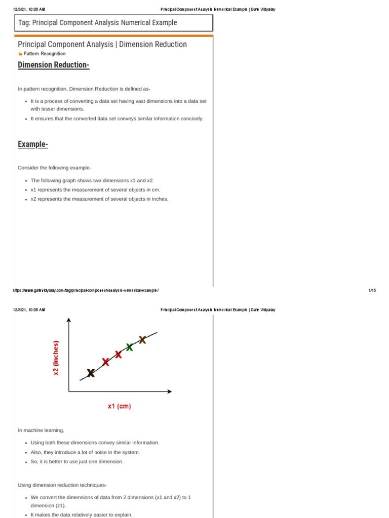 PCA Numerical Example and Practice | PDF | Principal Component Analysis ...