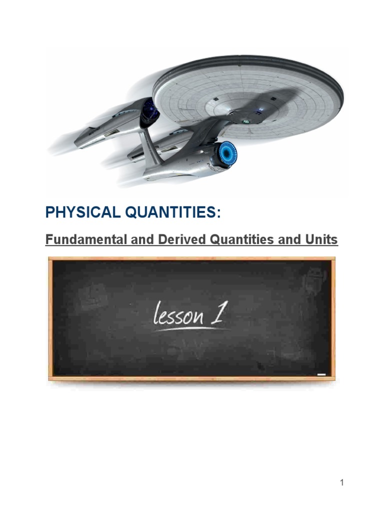 Physical Quantities - Fundamental and Derive | PDF | International ...