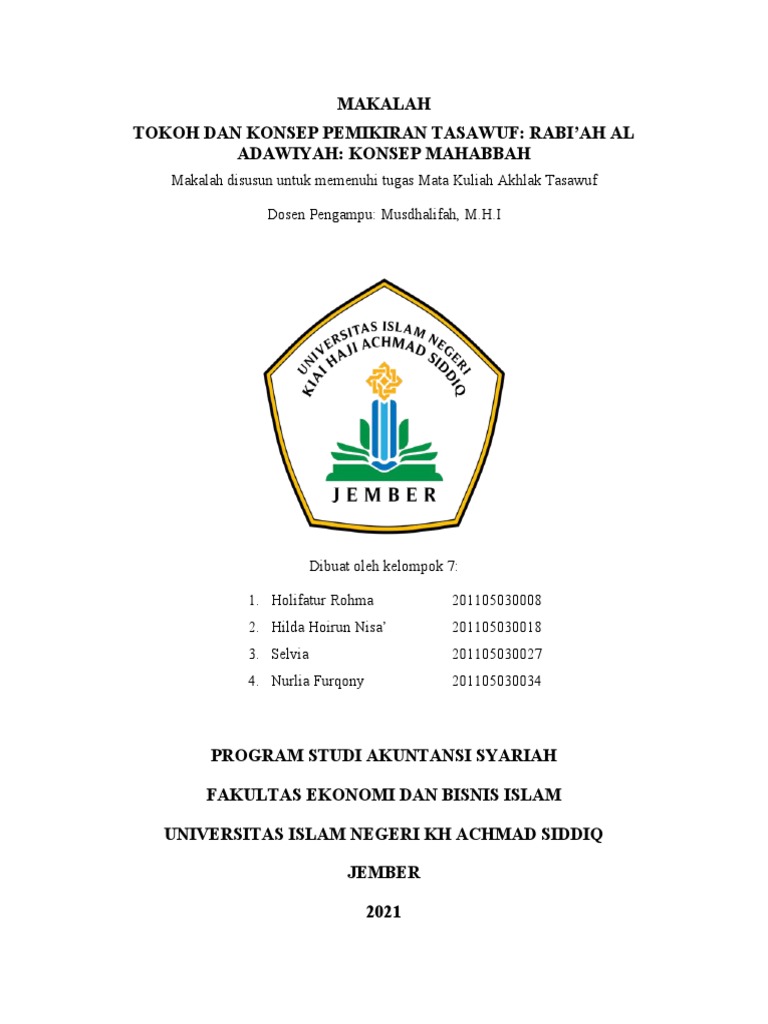 Makalah Bab 7 Rabi'ah Al Adawiyah | PDF