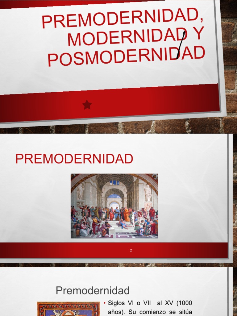 Premodernidad, Modernidad y Posmodernidad 4 | PDF