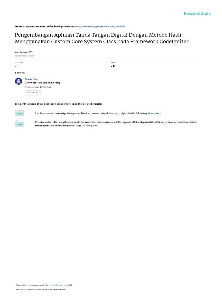 Aplikasi Tanda Tangan Digital | PDF