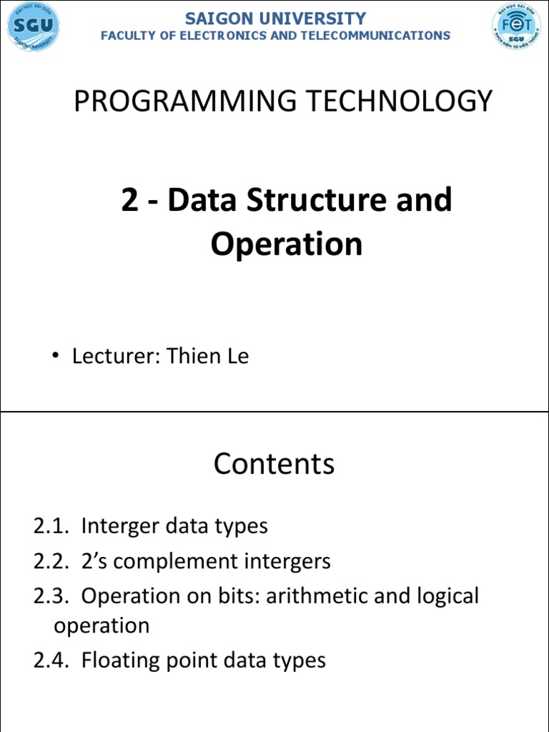 IPL-2-Data Structure and Operation | PDF | Integer (Computer Science ...