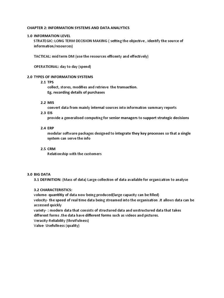 Chapter 2 Information System | PDF