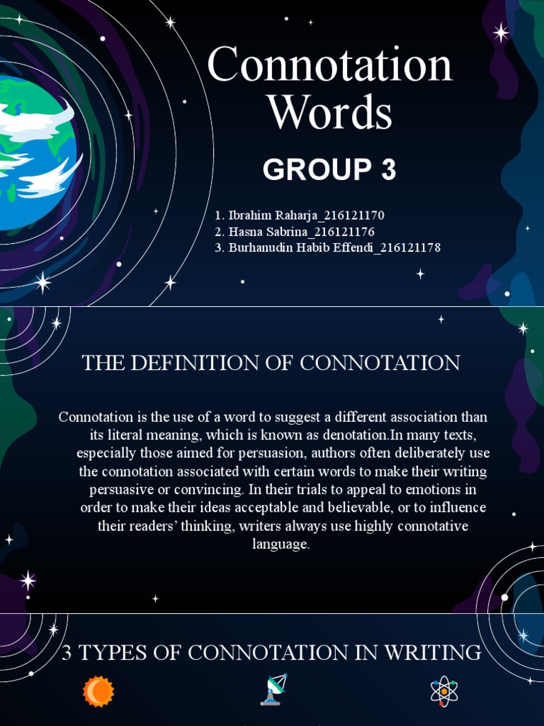 Connotation Words Reading Kelompok 3 | PDF | Persuasion | Connotation